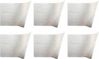 Villa D'Este Home Tivoli Wood Set 6 Platzsets wei&szlig; doppelseitig 45 x 30 cm aus Kunststoff