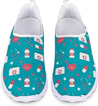 Showudesigns Chaussure de Sport Tennis Femmes Baskets infirmi&egrave;re Running Sneakers Enfiler Chaussure Infirmier Randonn&eacute;e l&eacute;g&egrave;res Maille Casual Slip on Taille 40 EU 