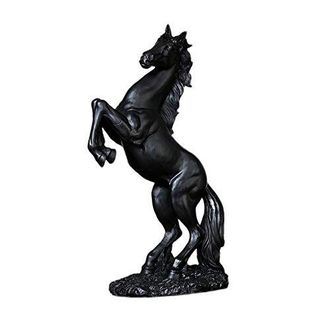 MagiDeal &Eacute;cologique Figurine Statue Cheval en R&eacute;sine, Sculpture Cheval Animaux D&eacute;cor, Convient pour Studio de Yoga, Mariage, Anniversaire, Noir