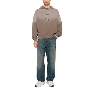 Axel Arigato Homme, Sweatshirts et sweats &agrave; capuche, Beige, Taille: XL Gens Washed Sweat &agrave; capuche