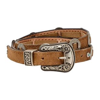 Golden Goose Femme, Accessoires, Beige, Taille: 90 CM Fine ceinture en dentelle