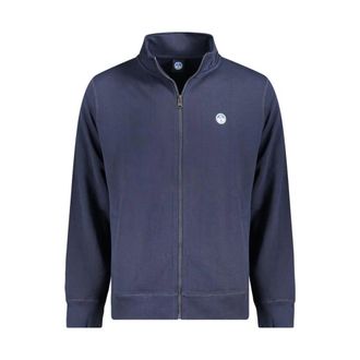 North Sails Blauer Baumwoll-Zip-Sweatshirt mit Taschen - - Sweatshirts & Hoodies - Herren - Blau - S