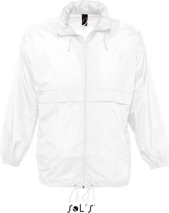 SOLS Sols Windbreaker Surf Regenjacke M L XL XXL Viele Farben zur Auswahl (XXL, Weiss) XXL,Weiss