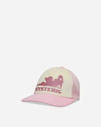 Hysteric Glamour Black Cat Woman Mesh Cap Pink