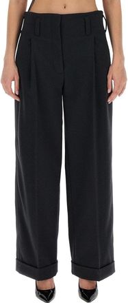 Philosophy di Lorenzo Serafini Wide Leg Polyester Trousers - Gray