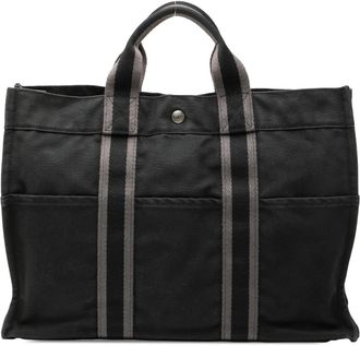 Herm&egrave;s Shopper - Canvas Fourre Tout MM - Gr. unisize - in Grau - f&uuml;r Damen