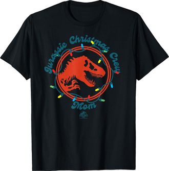 Jurassic Park Jurassic Christmas Crew Mom T-Shirt