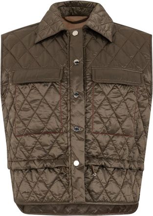 Moorer Gilet matelass&eacute; - Femme - Vestes - Brun - Taille: 36 FR