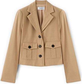 Motivi Femme, Vestes, Beige, Taille: 44 FR Safari Jacket