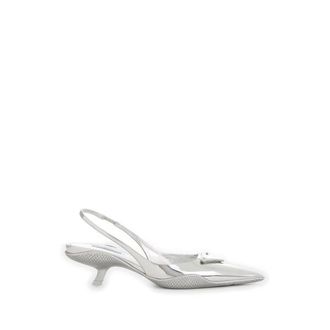 Prada Sling-back en cuir m&eacute;talis&eacute;