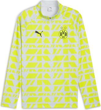 Puma Borussia Dortmund Aufw&auml;rmoberteil mit viertellangem Rei&Atilde;Yverschluss Herren, Accessoires, Grau, 3XL