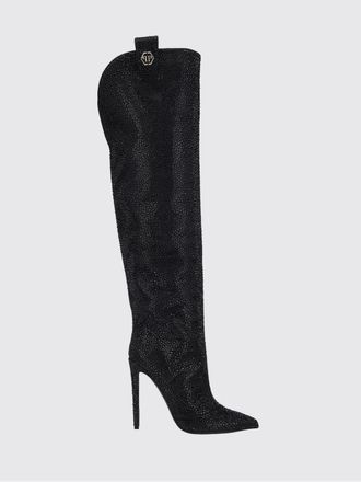 Philipp Plein Cuissardes en polyester avec cristaux et talon haut