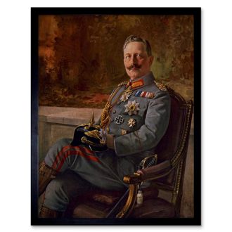Wee Blue Coo Paintings Portrait Kaiser Wilhelm Ii German Emperor Art Print Framed Poster Wall Decor Kunstdruck Poster Wand-Dekor-12X16 Zoll