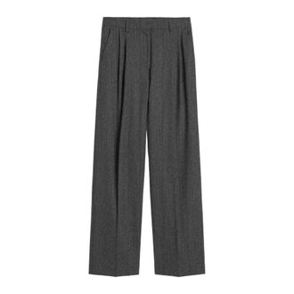 Toteme Pantalon &agrave; double pli en chevron - Femme - Pantalons - Gris - Taille: 36 FR