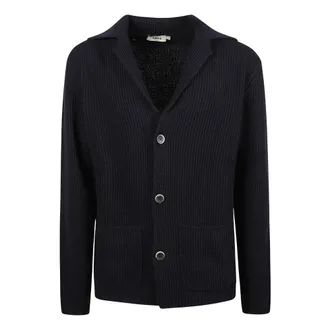 Altea Cardigan en Laine C&ocirc;tel&eacute;e - Homme - Pulls - Bleu - Taille: L