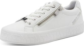 Marco Tozzi Marco Tozzi Damen Sneaker Schn&uuml;rung und Rei&szlig;verschluss Schlicht, wei&szlig; (White), 37 EU