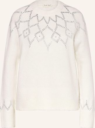 Phase Eight Pullover Abigail Mit Schmucksteinen weiss