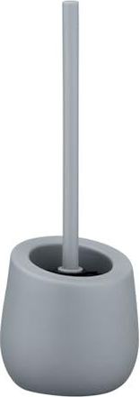 WENKO WC-Garnitur Mod. Badi, Badaccessoire aus hochwertiger Keramik mit Matter Oberfläche, inkl. WC-Bürste mit Ø 7,5 cm Silikon-Bürstenkopf in Schwarz mit A