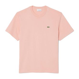 Lacoste Classic Fit Baumwoll-T-Shirt - - Tops - Herren - Rosa - S