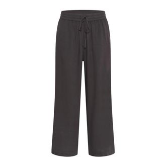 Kaffe KAmilia Cropped Wide Pants - - Trousers - Damen - Schwarzk - L