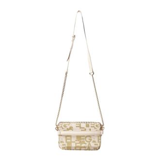 Ga&euml;lle Paris Mini Schultertasche Natur Beige Logo - - Bags - Damen - Beige - ONE SIZE