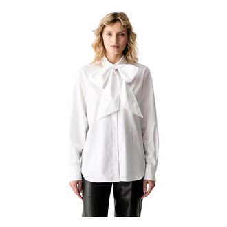 Karl Lagerfeld Bow Poplin Shirt - - Blouses & Shirts - Damen - Wei&szlig; - M