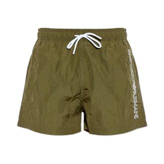 Emporio Armani Homme, Maillots de bain, Vert, Taille: L Signature Boxer