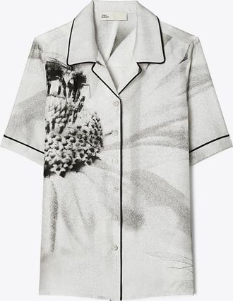 Tory Burch Damen Camp Shirt aus Seide