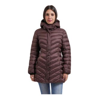 Emporio Armani Doudoune matelass&eacute;e &agrave; col montant - Femme - Manteaux - Brun - Taille: 36 FR