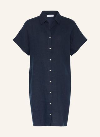 Darling Harbour Darling Harbour Hemdblusenkleid Im Materialmix Mit Leinen blau