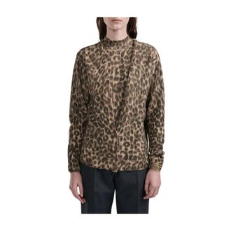 Barbara Bui Strickjacke mit Leopardenmuster - - Knitwear - Damen - Braun - S