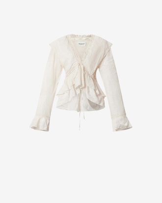 Isabel Marant Haut / Top Damienne - Femme - &Eacute;cru - Taille 34 - Marant &Eacute;toile