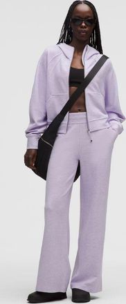 lululemon Pantalon large Scuba taille mi-haute Gaufr&eacute; pour Femmes - Violet - Taille 2XS