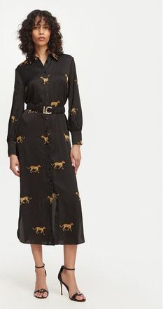 Lola Casademunt Hemdkleid LS2616091 Schwarz Regular Fit