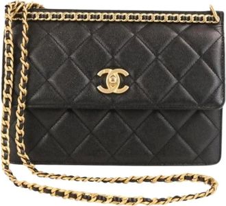 Chanel Sac bandouli&egrave;re vintage doccasion - Femme - Pre-owned - Noir - Taille: ONE Size
