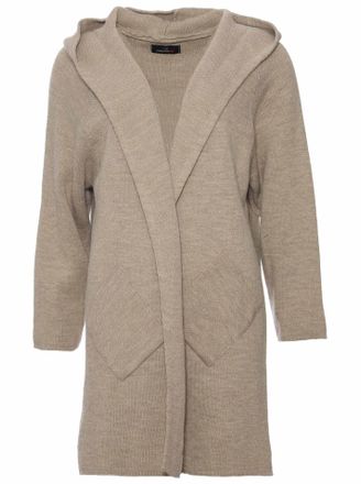 Zwillingsherz Strickjacke Cardigan f&uuml;r Damen - Hochwertiger Mantel &Uuml;berwurf warm kuschelig weich mit Kapuze - Cape Umhang Strick Fr&uuml;hjahr Herbst Winter