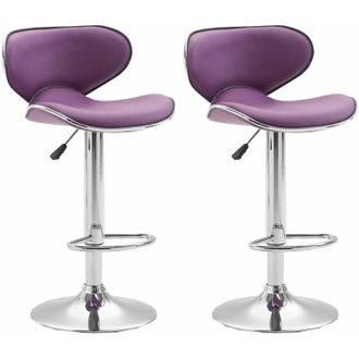 Clp D&eacute;finissez 2 tabourets &eacute;l&eacute;gants et polyvalents avec un design moderne en diff&eacute;rentes couleurs colore : Violet