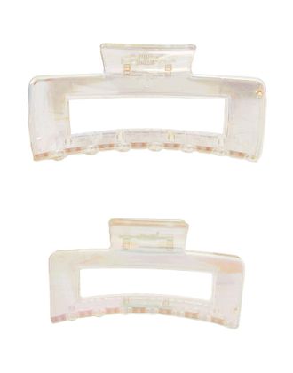 8 by YOOX TRANSPARENT BIG HAIRCLIP SET