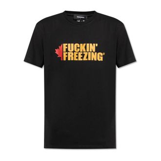 Dsquared2 T-Shirt mit Druck - - Tops - Herren - Schwarzk - M