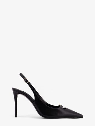 Dolce & Gabbana Leather pump with metal DG logo - DOLCE & GABBANA - gender_Woman