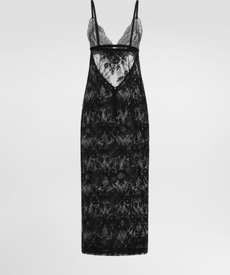 Dolce & Gabbana Kleid Aus Spitze - Frau Collection Schwarz 42