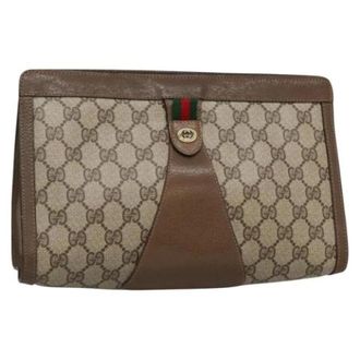 Gucci Pre-owned Cuir pochettes-minaudieres - Femme - Pre-owned - Beige - Taille: ONE Size