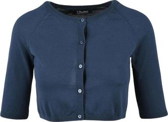 Max Mara Femme, Pulls, Bleu, Taille: 36 FR Tay Rebecchina Corta Cardigan