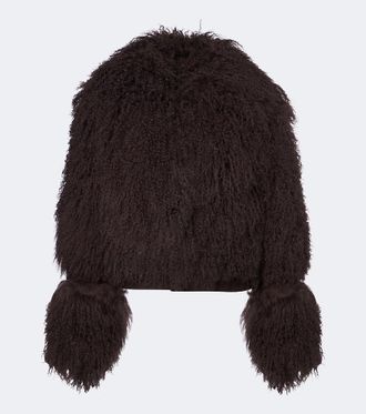 De La Vali Jacke Vespera aus Shearling mit Veloursleder