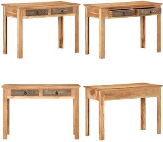 vidaXL Schreibtisch 110x50x75 cm Recyceltes Massivholz - Holz Schreibtisch - Vintage Schreibtisch - Büro Schreibtisch - Altholz Schreibtisch - Recyceltes
