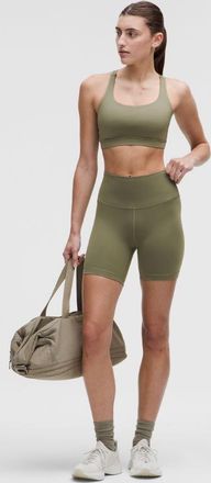 lululemon Short Wunder Train taille haute pour Femmes - 15 cm - Vert - Taille 10