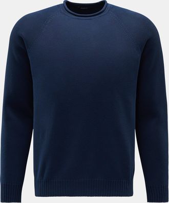 04651/ Herren - Rundhals-Pullover Cotton Crew navy