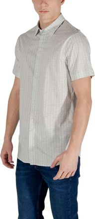 A|X Armani Exchange Cotton Short-Sleeve Shirt - Cream