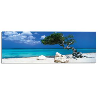 Reinders Wandbild, Divi Divi Baum, Schlafzimmer, Bilder, Wanddeko, Room Decor, MDF, Blau, 52 x 156cm