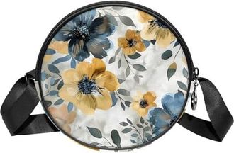 Generic Circle Sac &agrave; bandouli&egrave;re pour femme, petit sac &agrave; bandouli&egrave;re avec fermeture &eacute;clair et bretelles r&eacute;glables, sac &agrave; main rond d&eacute;contract&eacute; pour femmes et 